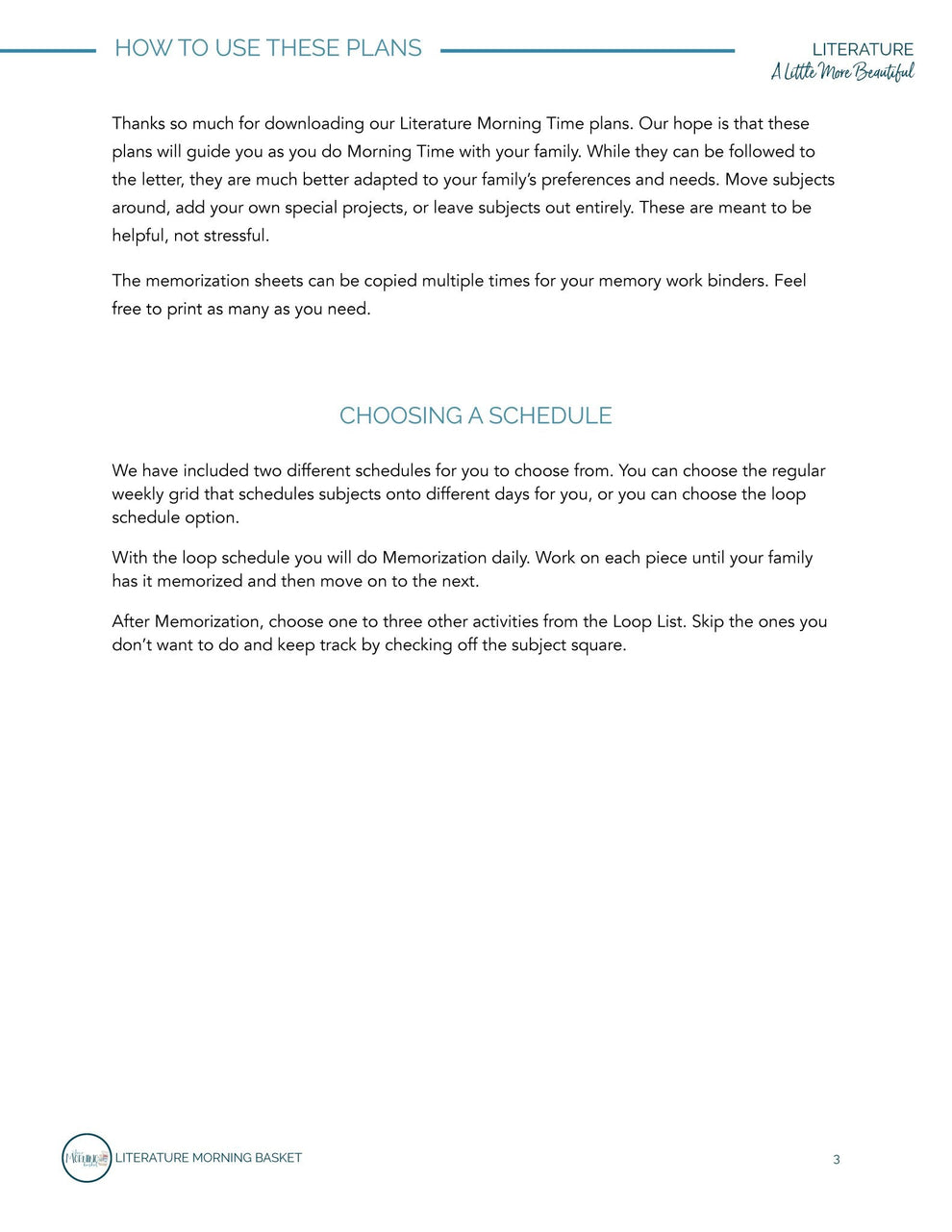 A Little More Beautiful Morning Time Plans – Homeschool Better Together