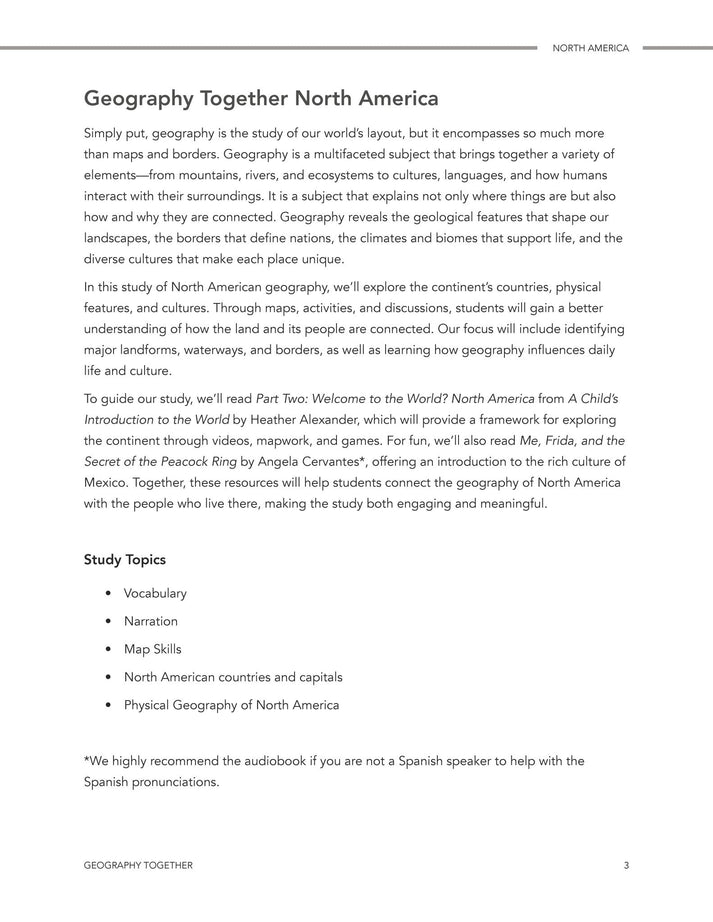 Geography Together: North America – Homeschool Better Together