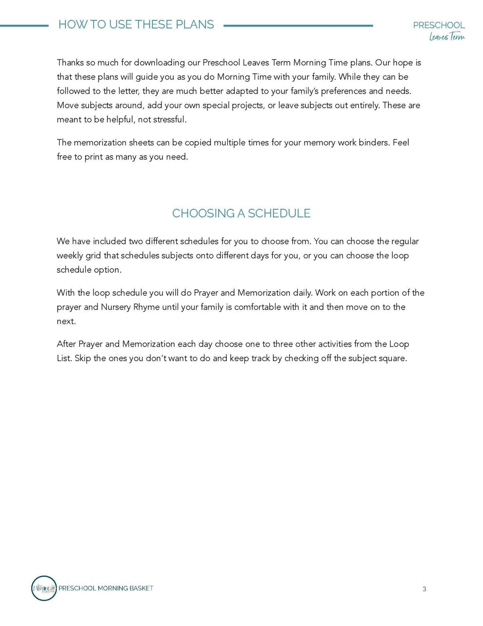 Leaves Term: Early Learner Morning Time Plans – Homeschool Better Together