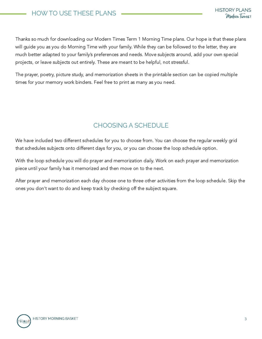 Modern Times Term 1 Morning Time Plans – Homeschool Better Together