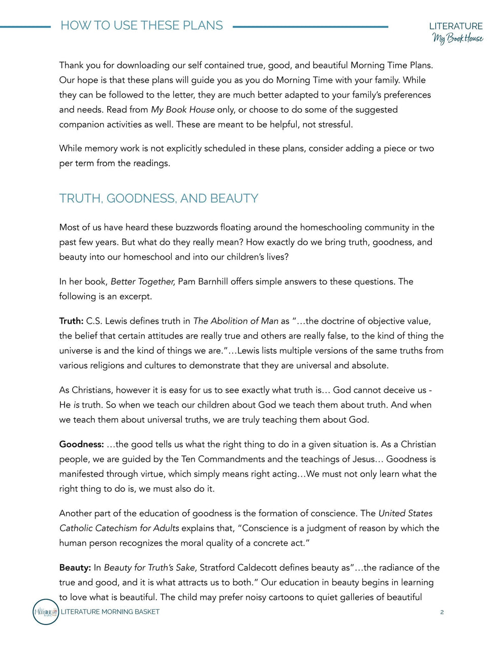 My Book House True Good and Beautiful Plans – Homeschool Better Together
