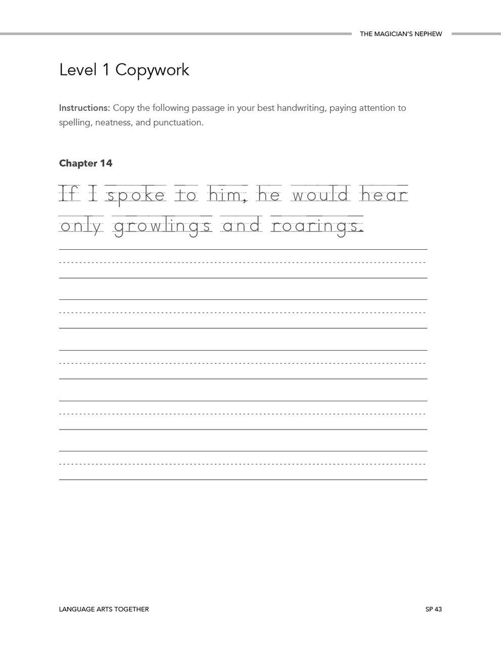 The Magician's Nephew Language Arts Together – Homeschool Better Together