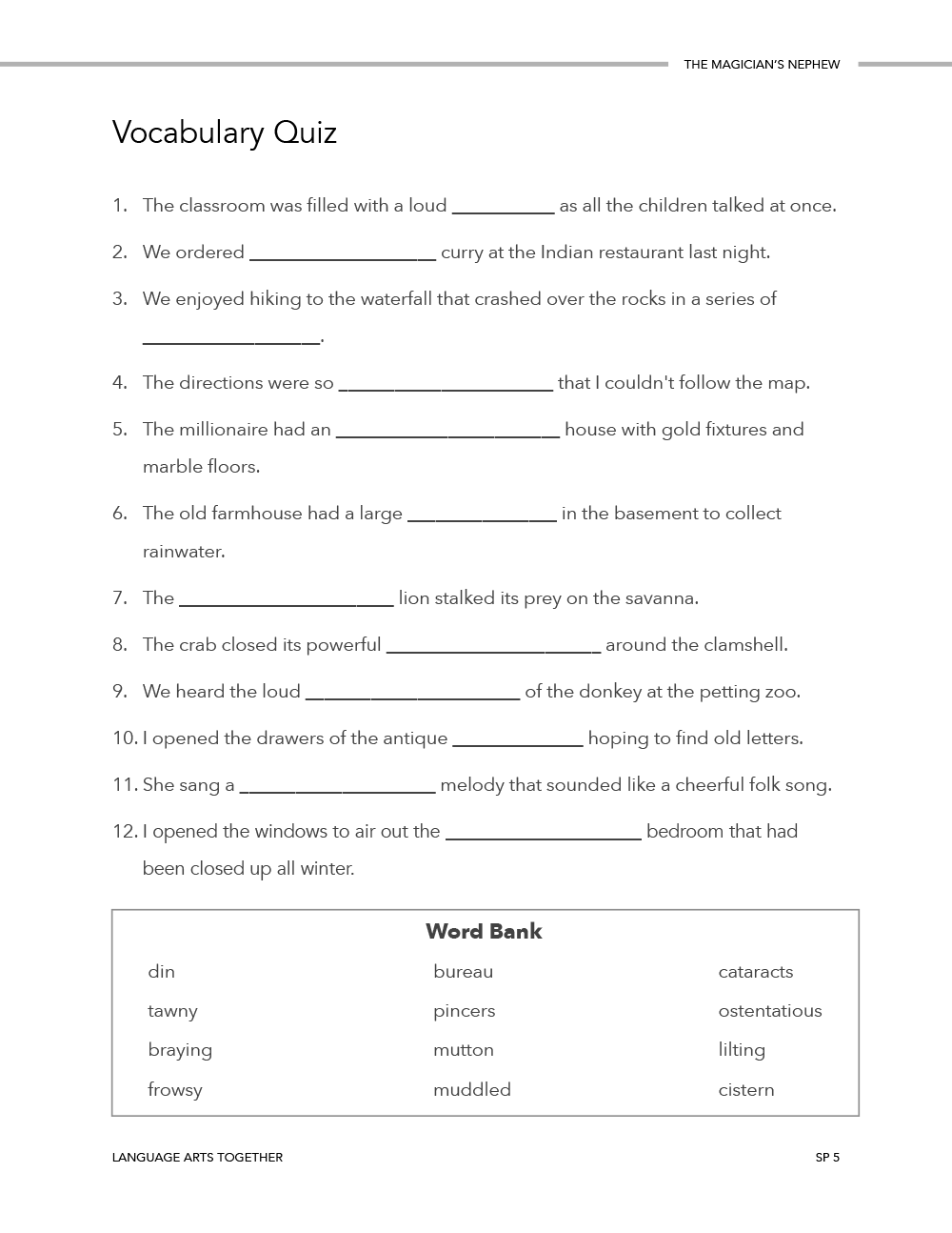 The Magician's Nephew Language Arts Together – Homeschool Better Together