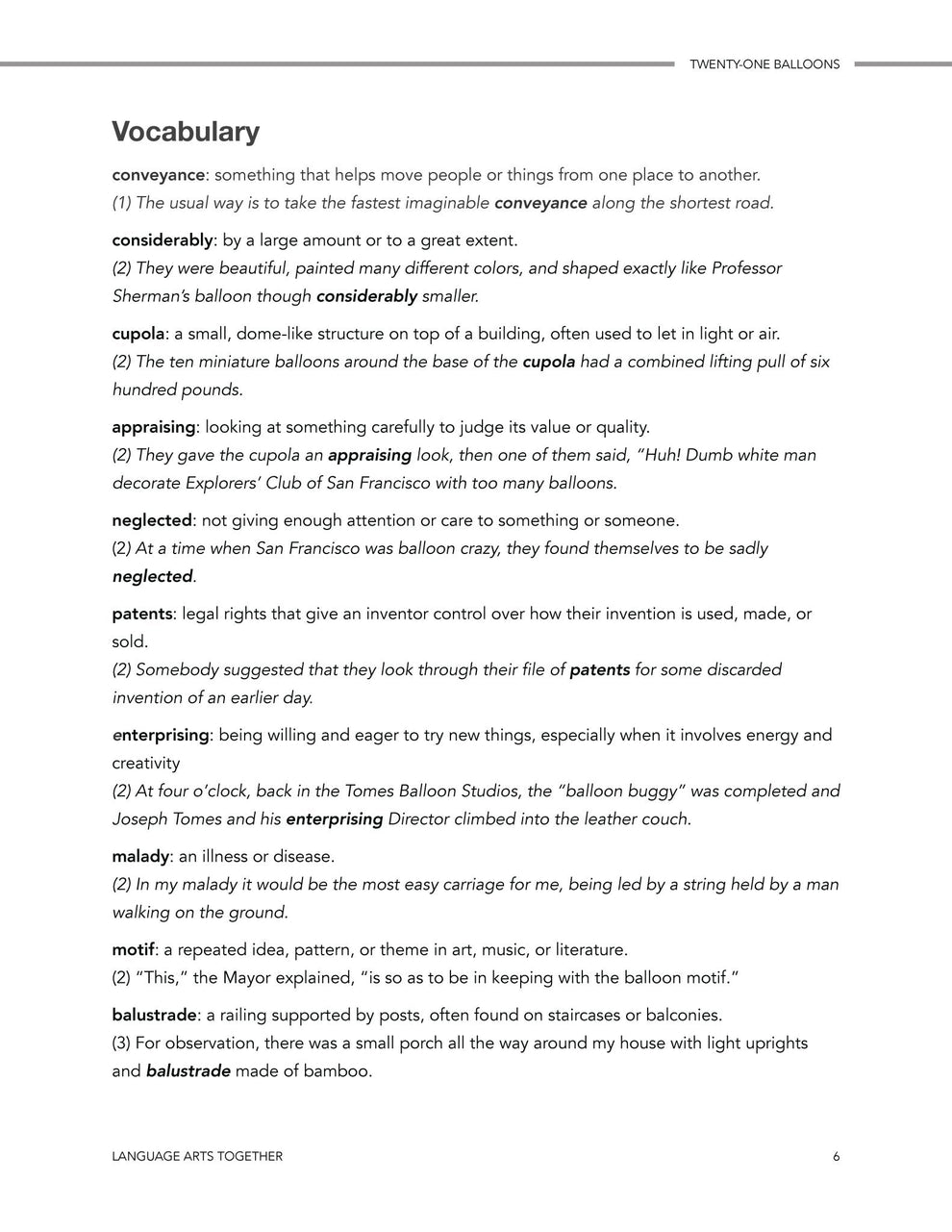 Twenty One Balloons Language Arts Together – Homeschool Better Together